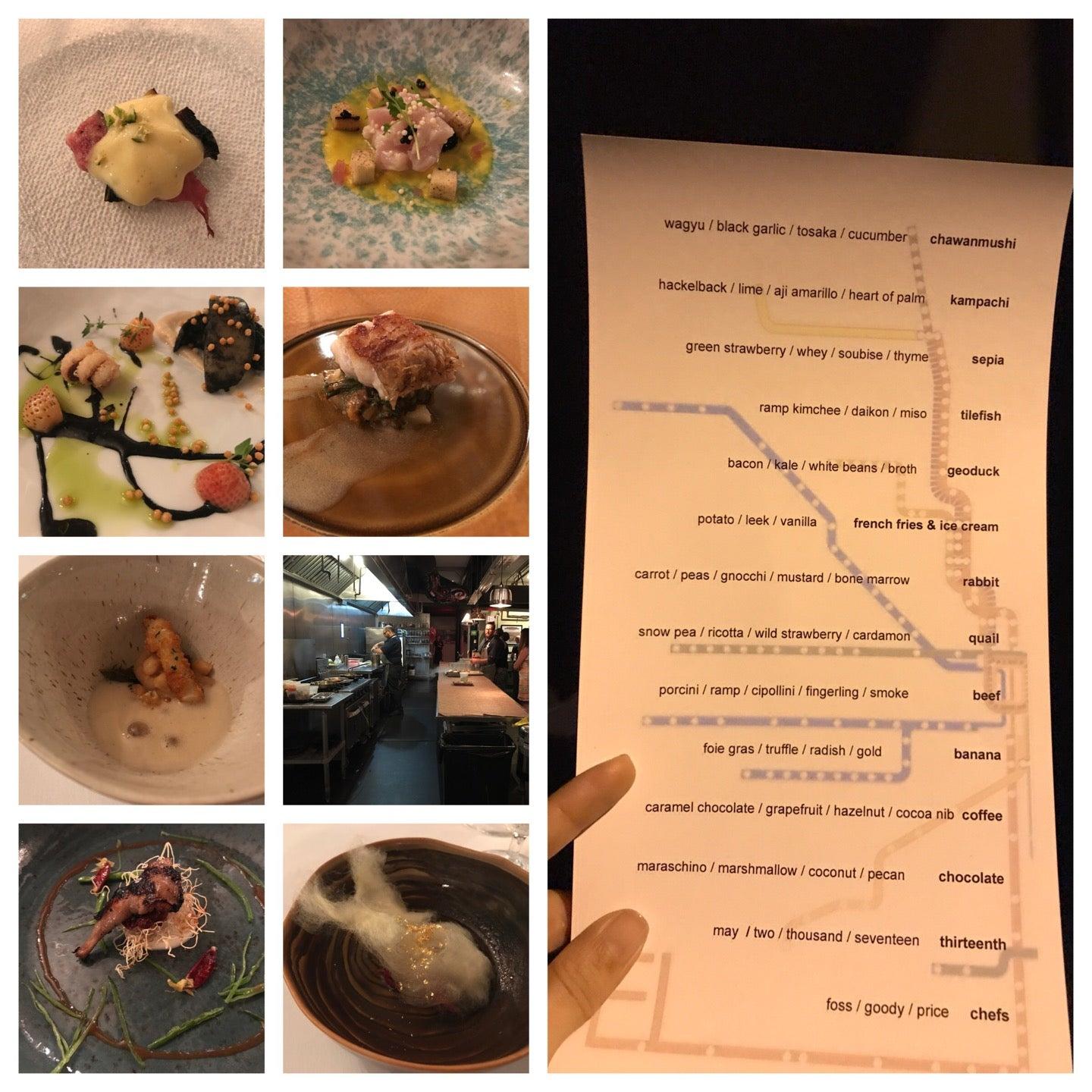Menu at EL ideas restaurant, Chicago