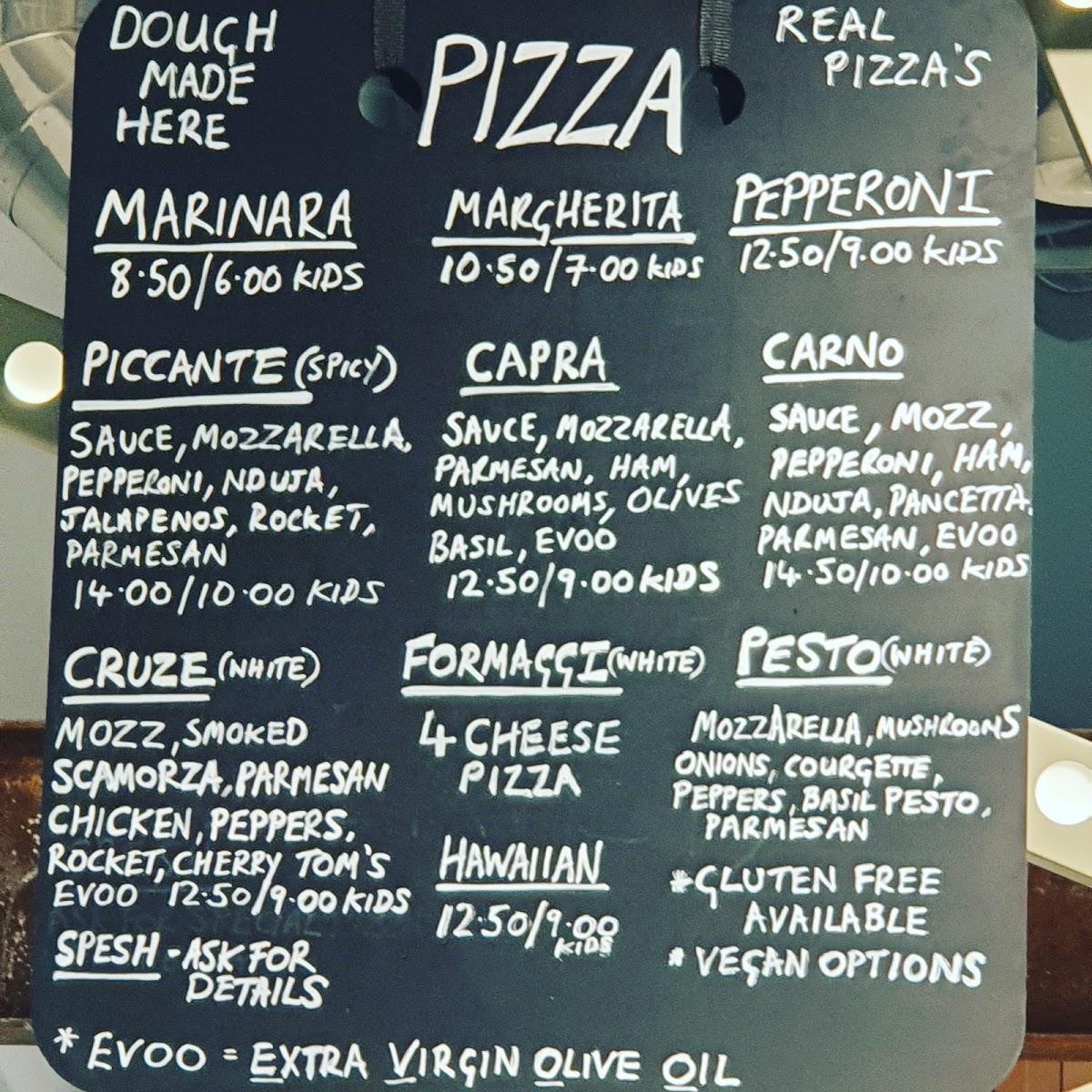 Menu at Enso restaurant, Greystones, Tesco