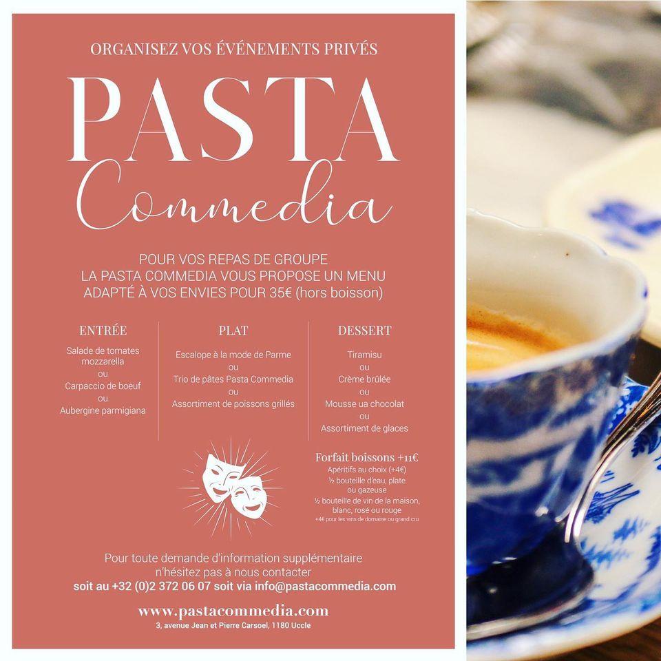 Menu at Pasta Commedia, Uccle, Av. Jean et Pierre Carsoel 3