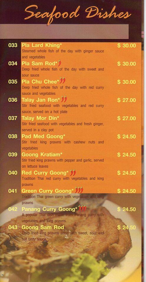 Menu at Thai @Sale restaurant, Sale