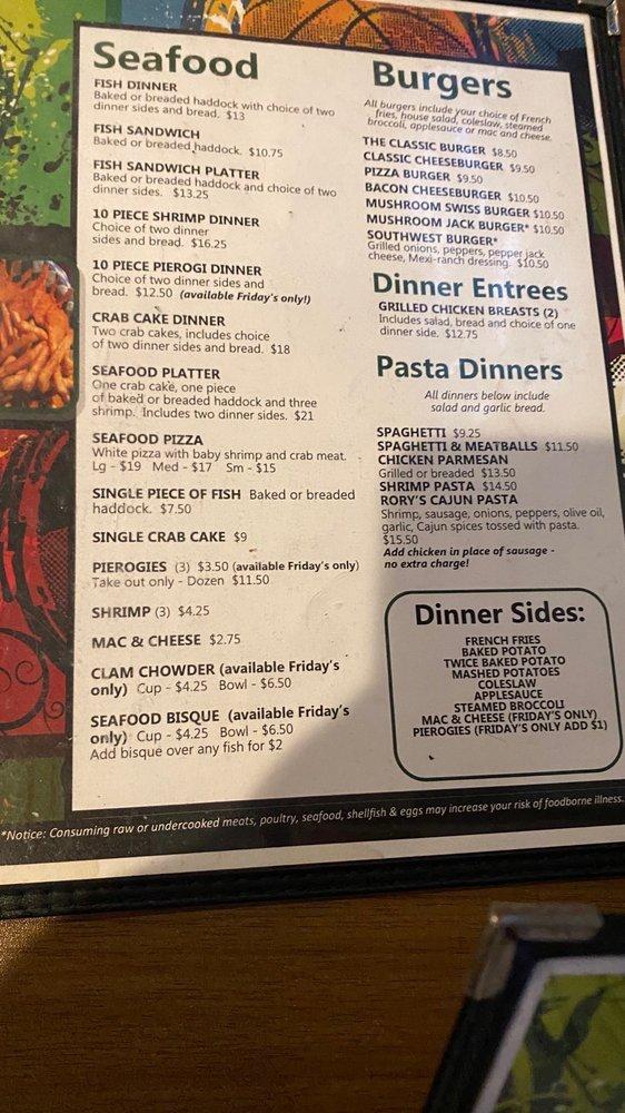 Menu at The Johnstown Inn pub & bar, Johnstown