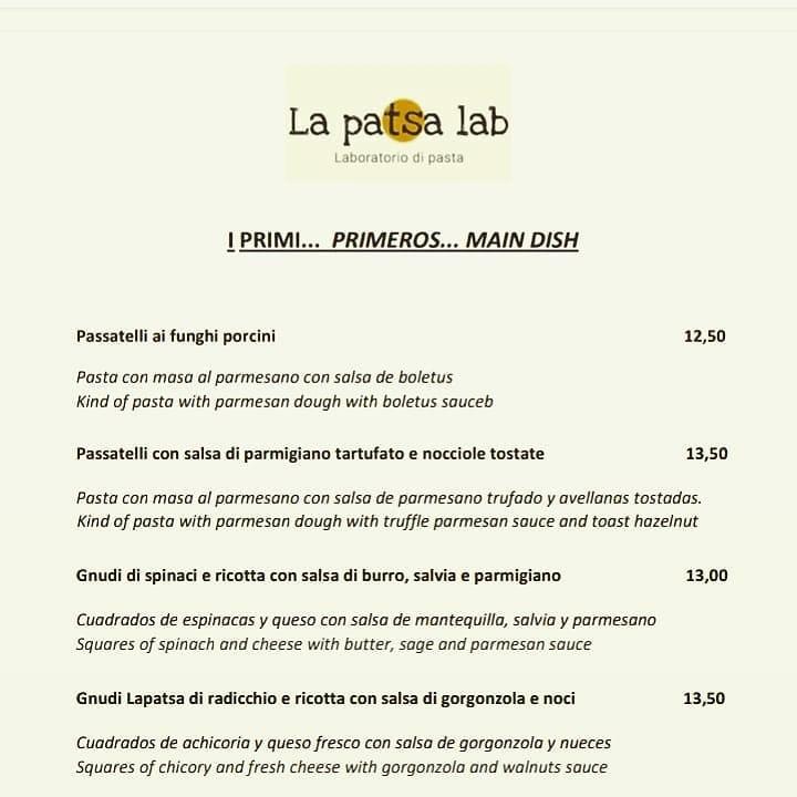 Lab Restaurant Barcelona Menu at Stephen Mcclain blog