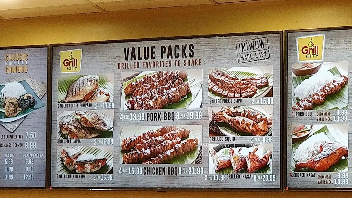 Menu at Seafood City Supermarket BBQ, Mississauga
