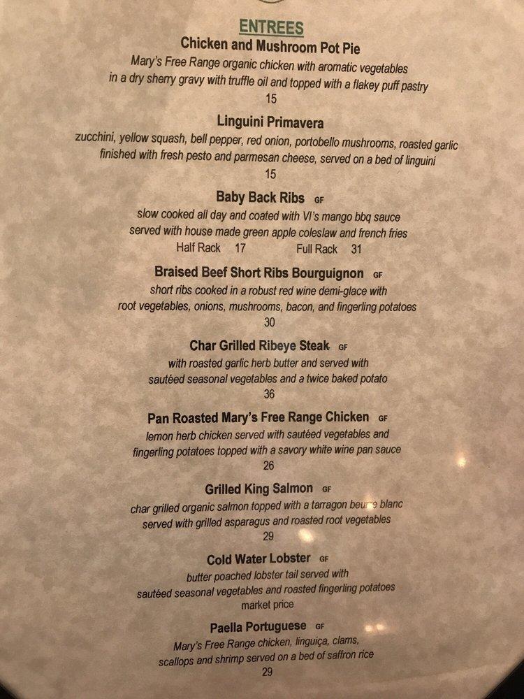 Menu at VI Restaurant, Ferndale