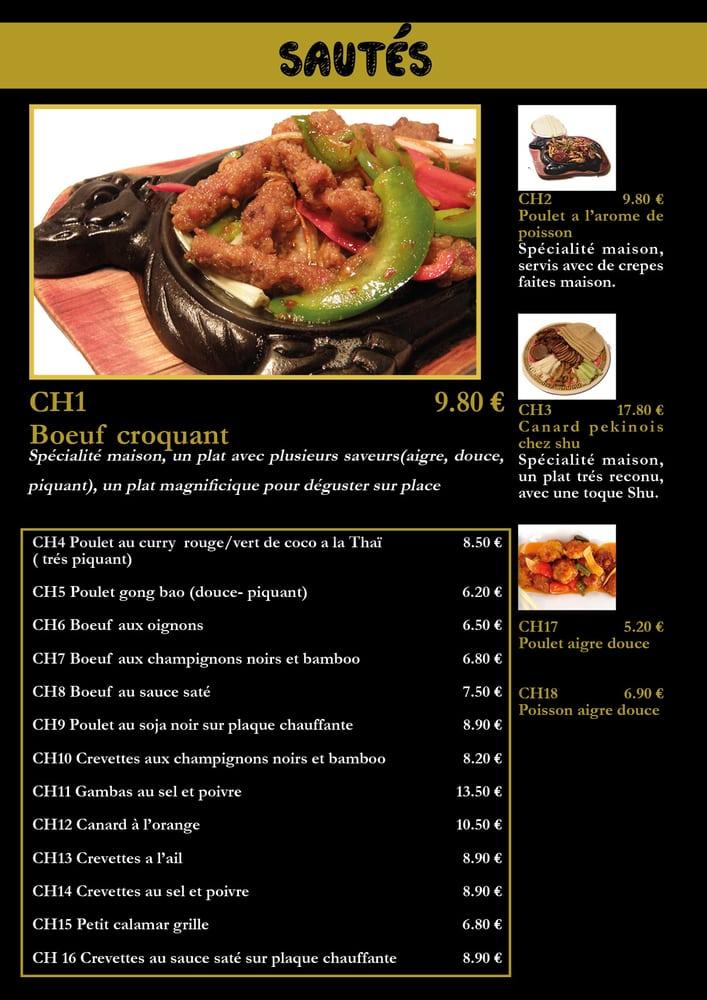 Carta del restaurante CHEZ SHU, Clamart