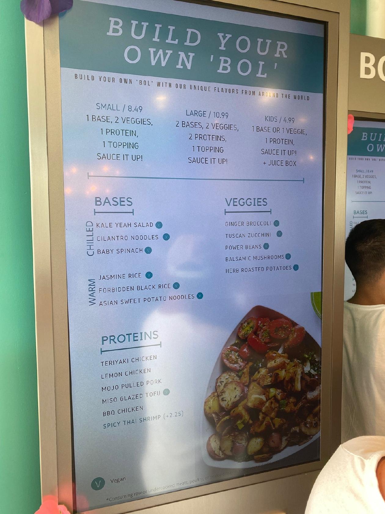 Menu at Bolay Fresh Bold Kitchen restaurant, Pembroke Pines, Pines Blvd
