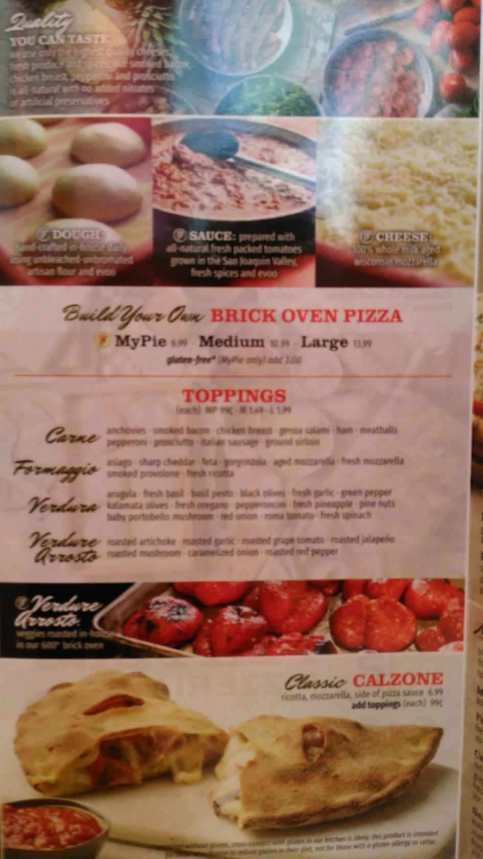 Menu at Flippers Pizzeria, Wildwood, Traverse Trl