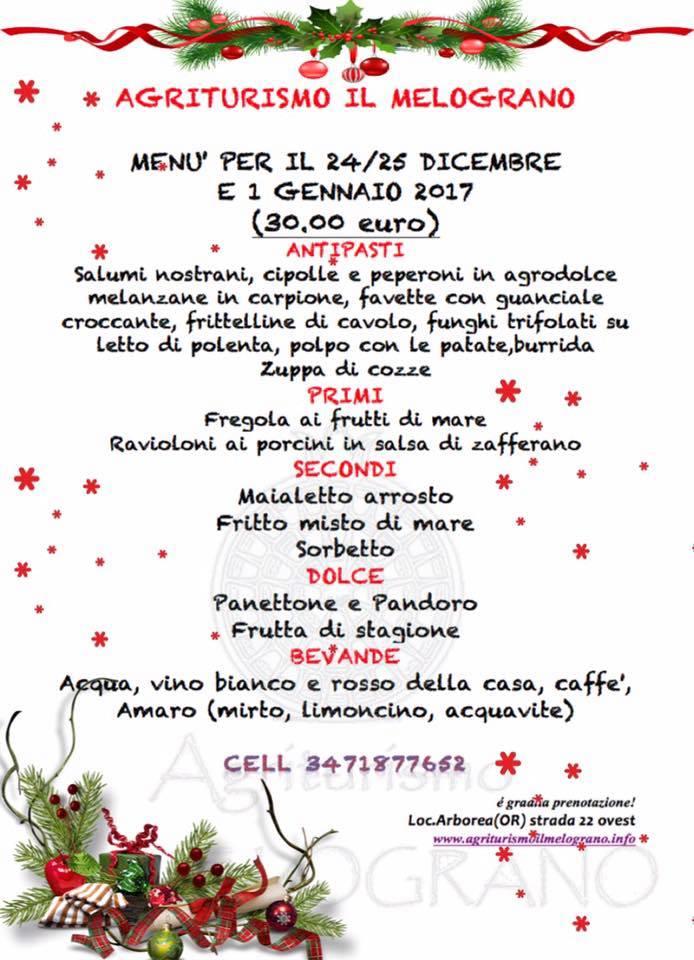 Menu da Il Melograno ristorante, Arborea, Strada Ventiduesima Ovest