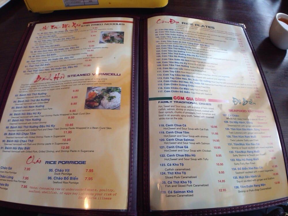 Menu at Pho 89 restaurant, Randolph, 937 N Main St