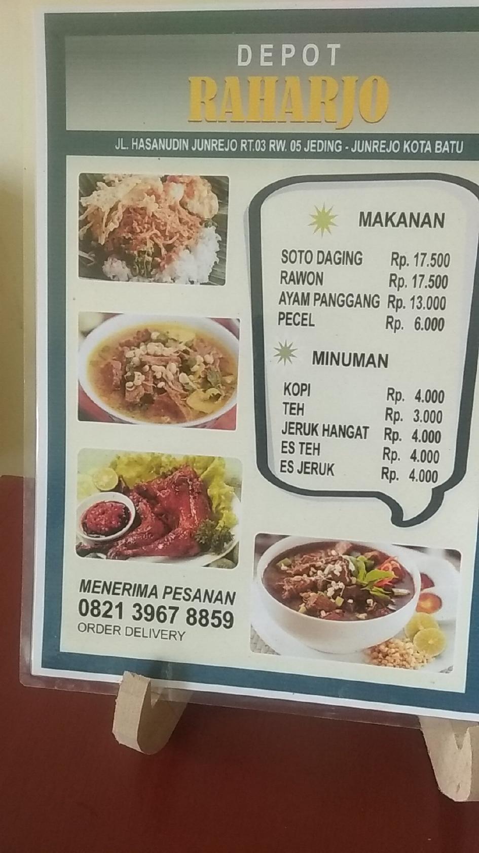 Menu at Soto Cak Imam Fauzi restaurant, Batu