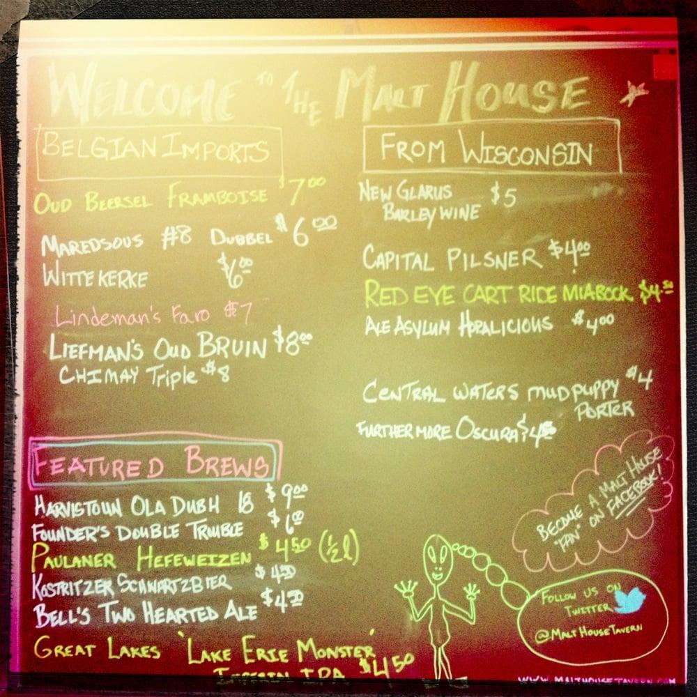 Menu at The Malt House pub & bar, Madison