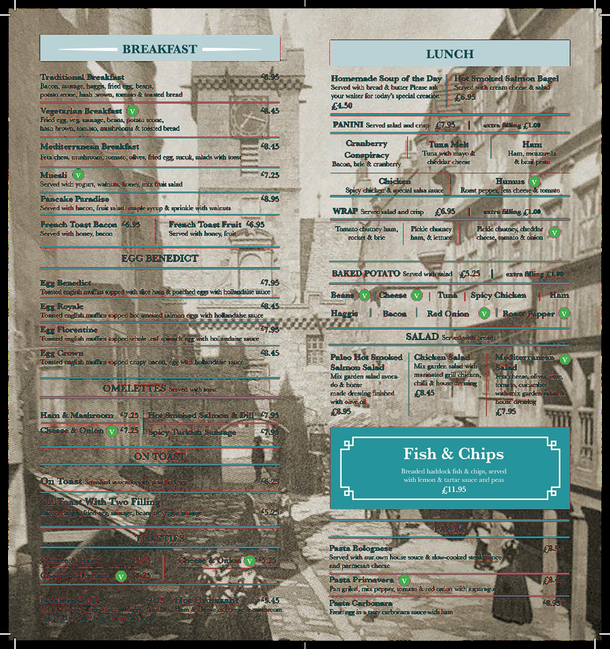 Menu at The Nether Bow Port Cafe & Bistro, Edinburgh