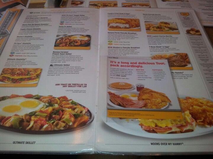 Menu at Denny's restaurant, Honolulu, 205 Lewers St