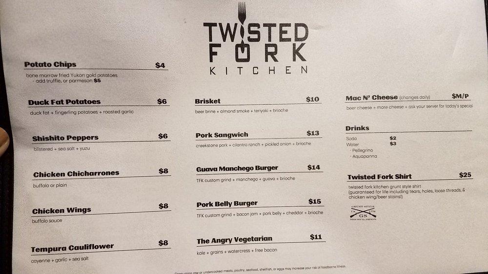 Menu at The Tank Brewing Co. pub & bar, Miami