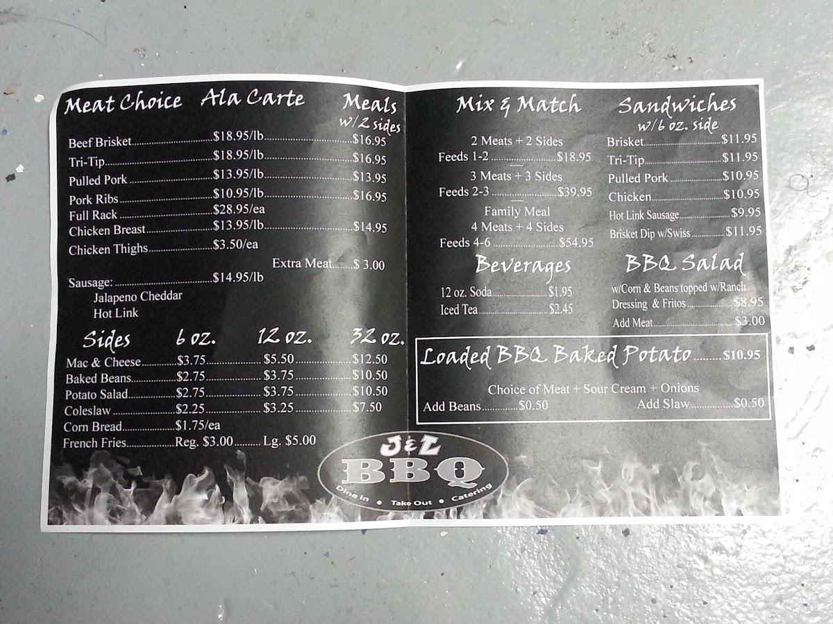 Menu at J and L BBQ Everett, Everett