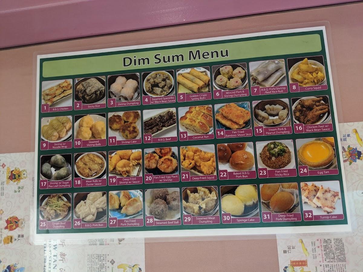 Menu at New Tan Tan‎ restaurant, Edmonton