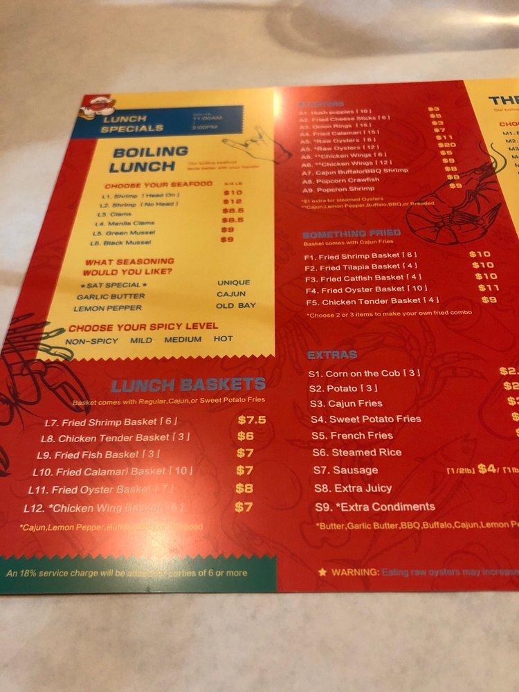 Menu at SAT Asian Seafood Restaurant & Bar, San Antonio