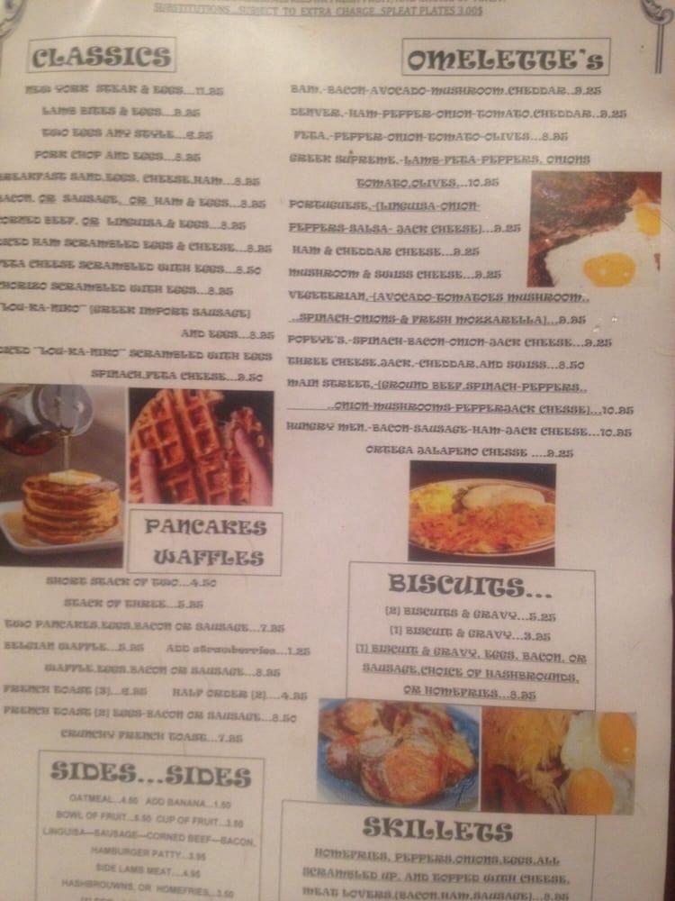 Menu at Pete's restaurant, Sonora