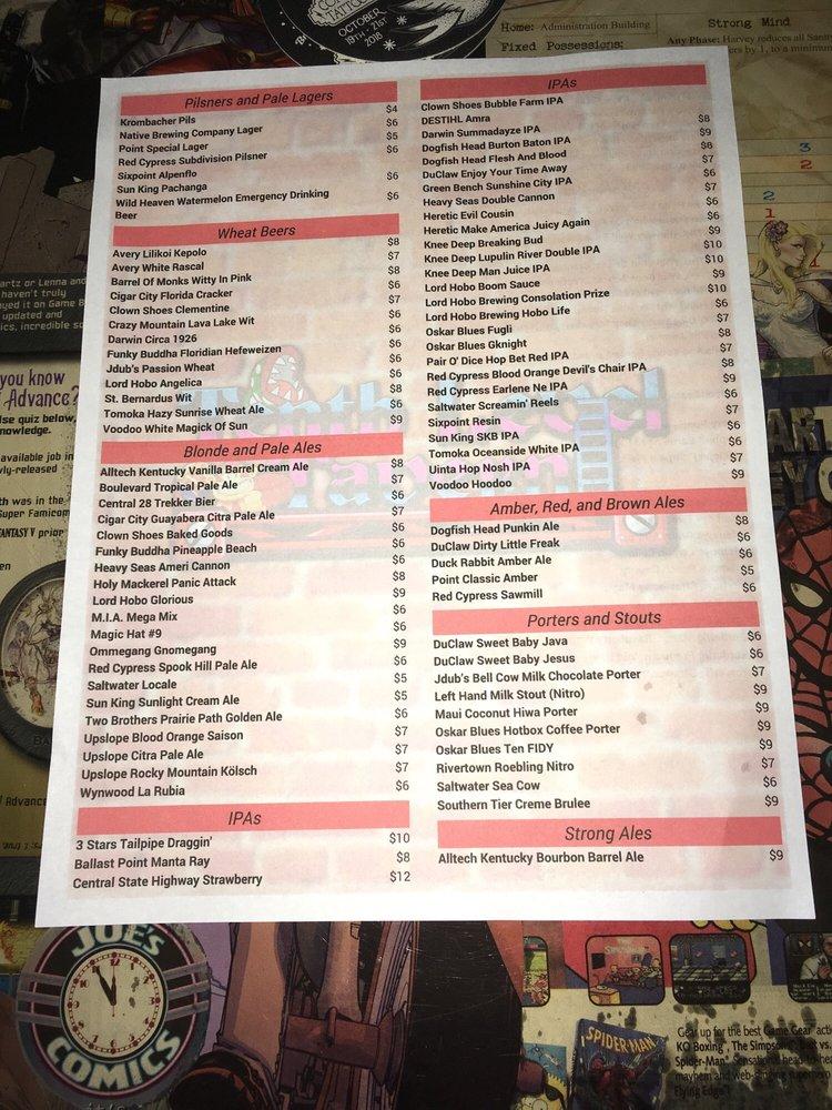 Menu at Tenth Level Tavern pub & bar, Oakland Park