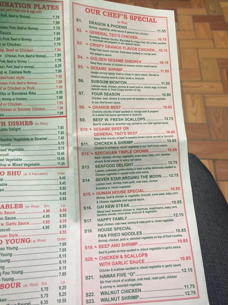 Menu at New China King 永和 restaurant, Kulpmont
