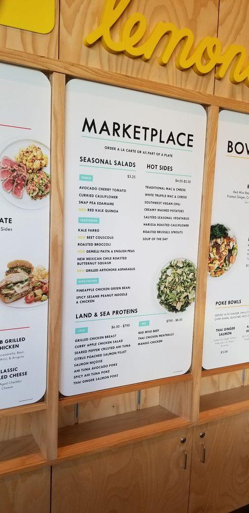 Menu at Lemonade - Del Amo cafe, Torrance