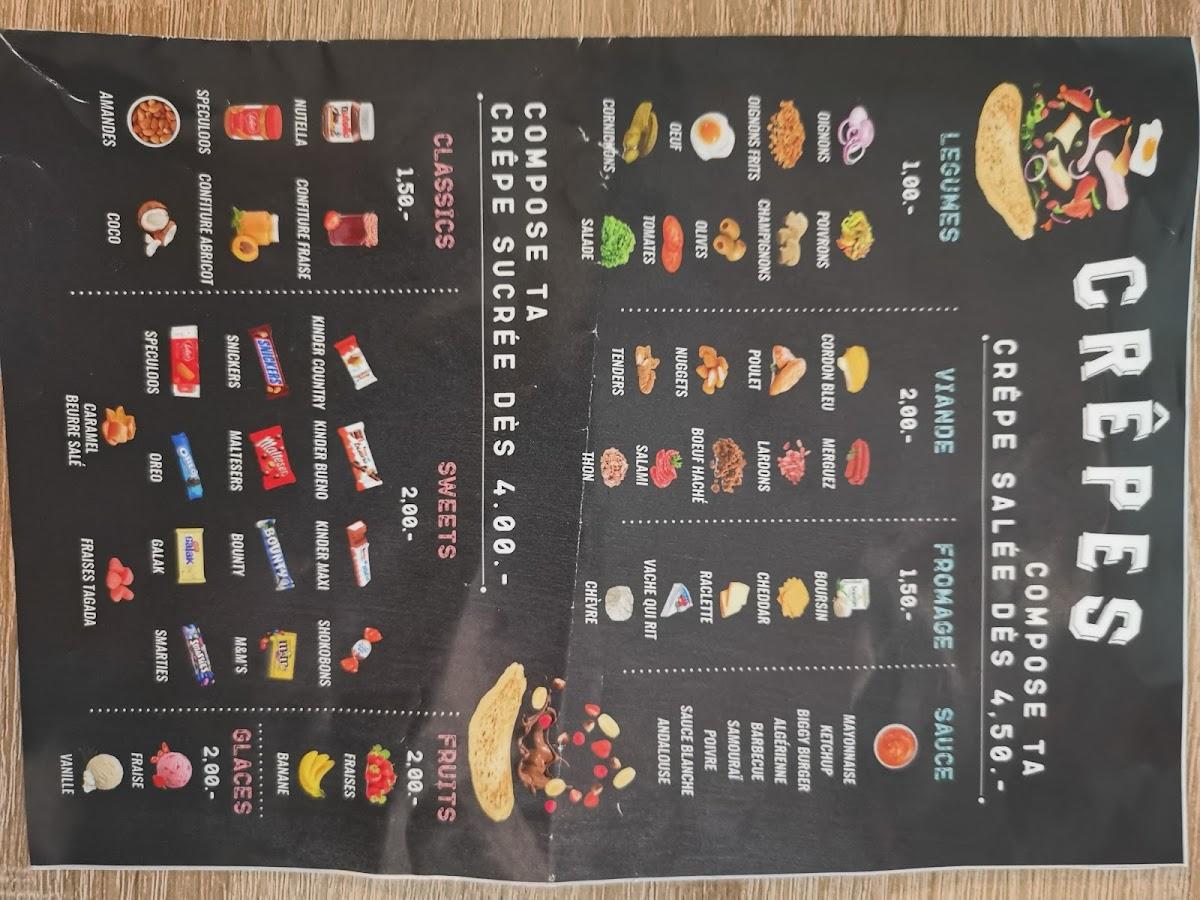 Menu da Crep & Tacos - Crêperie Tacos Bienne, Bienna