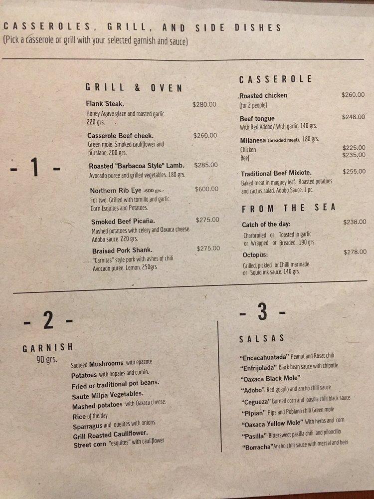 Menu at Fonda Fina restaurant, Ciudad López Mateos