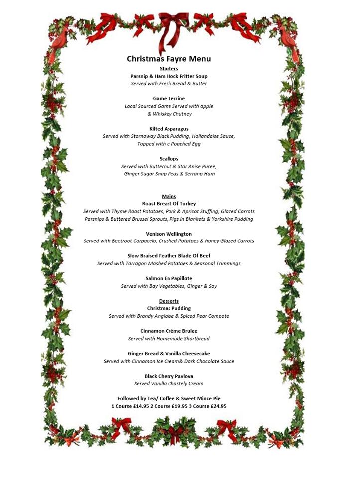 Menu at Glenisla Hotel pub & bar, Kirkton of Glenisla