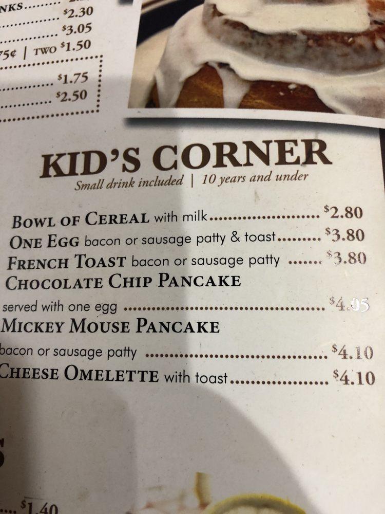 Menu at Frontier Cafe, Grinnell
