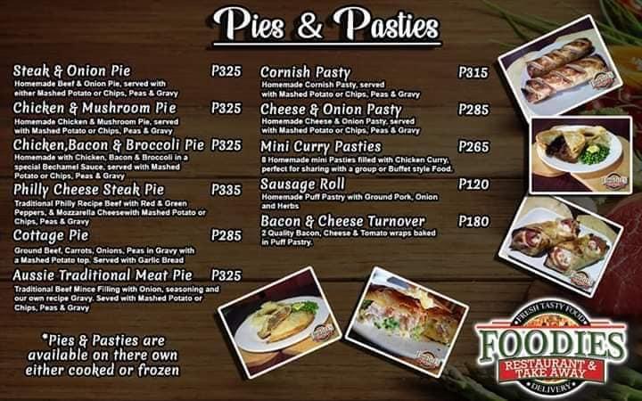 Menu at Foodies Restaurant & Takeaway, Olongapo