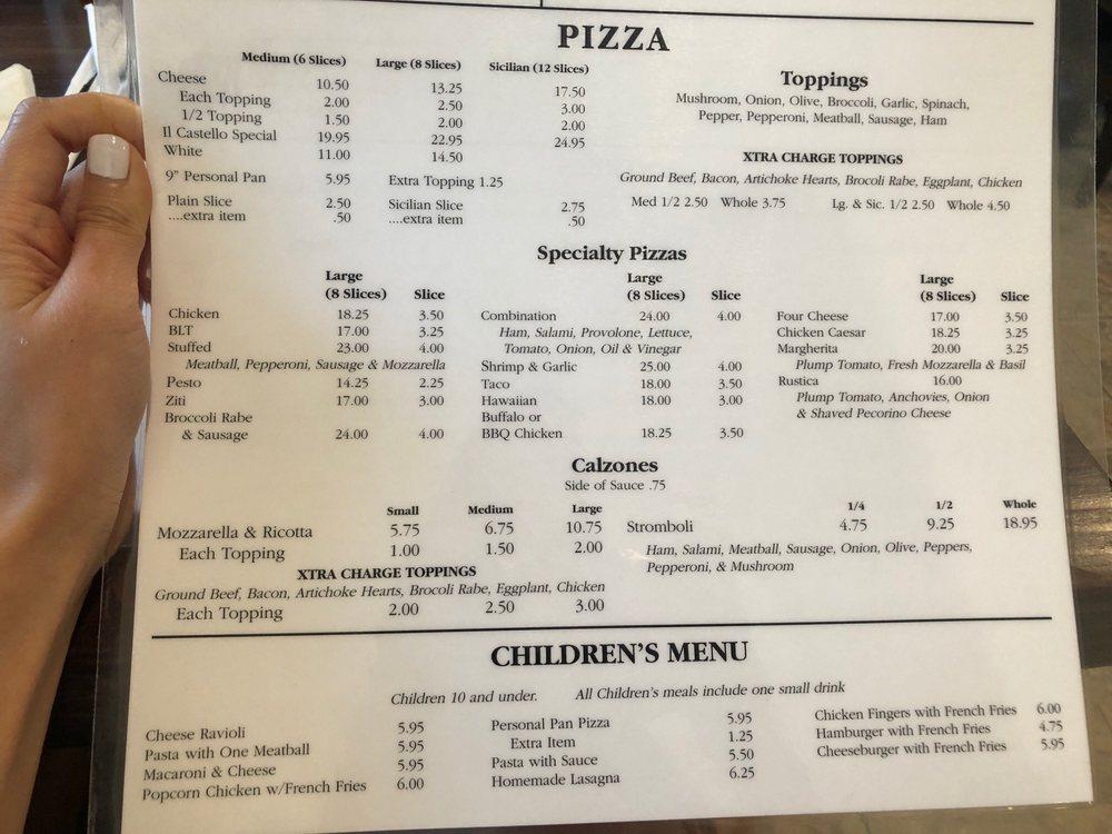 Menu at Il Castello Pizzeria e Ristorante, Barryville, NY-97