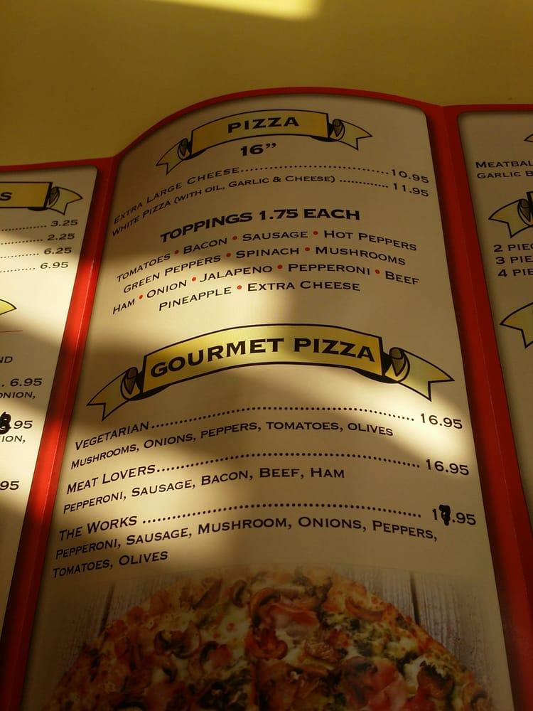 Menu at Philly's Pizza pizzeria, Pineville