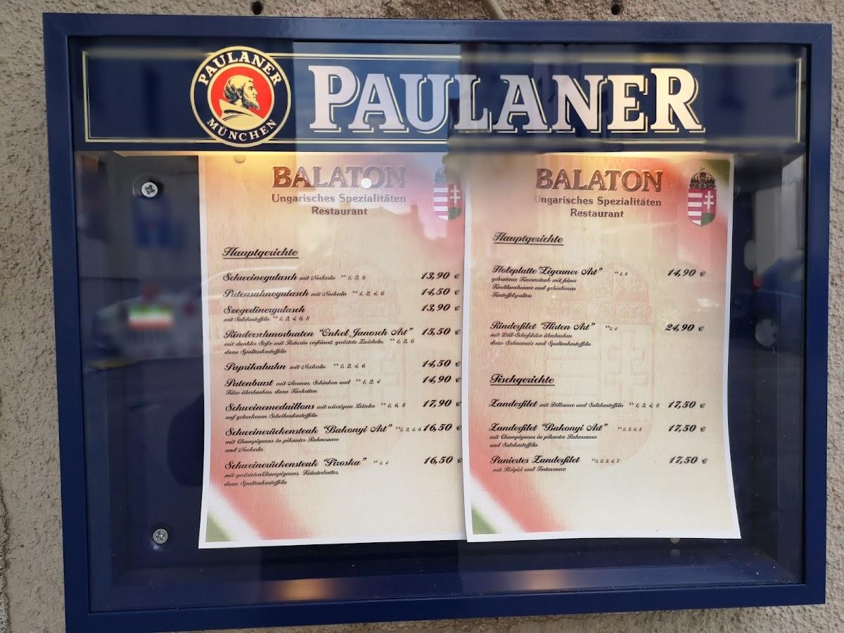 Speisekarte von Balaton restaurant, Halle (Saale)