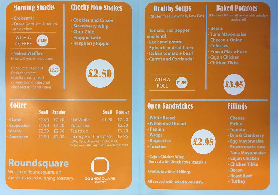 Menu at PULP Smoothie Company pub & bar, Ayr