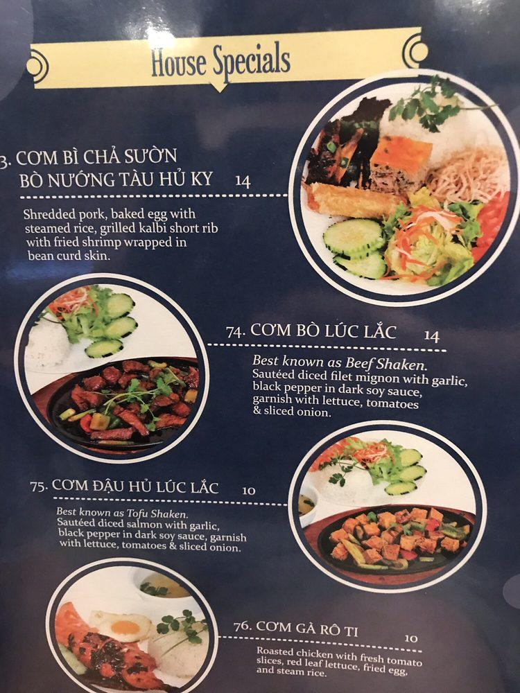 Menu at Pho 77 Rialto restaurant, Rialto