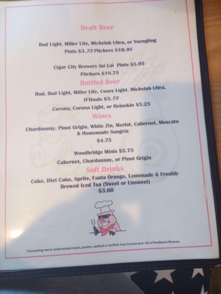 Menu at Pigout BBQ And Southern Soul Food, Bradenton