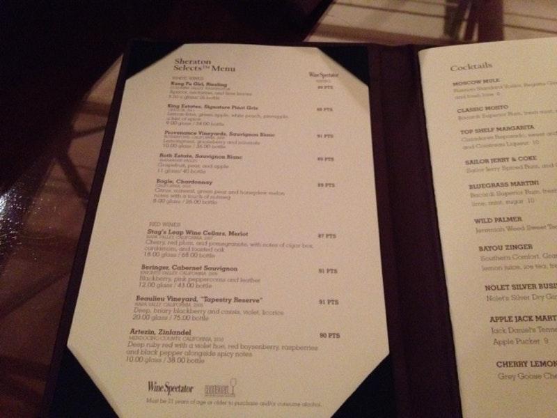Menu at Public Market Bar, Sacramento