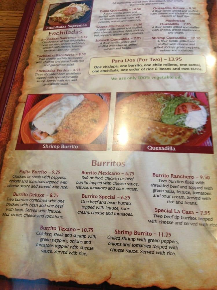 Menu at Montezuma Mexican Restaurant, Chambersburg, 820 Wayne Ave