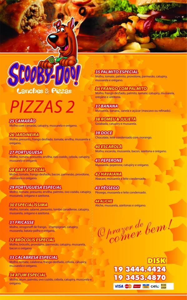 Menu em Scooby-Doo! pub & Bar, Limeira