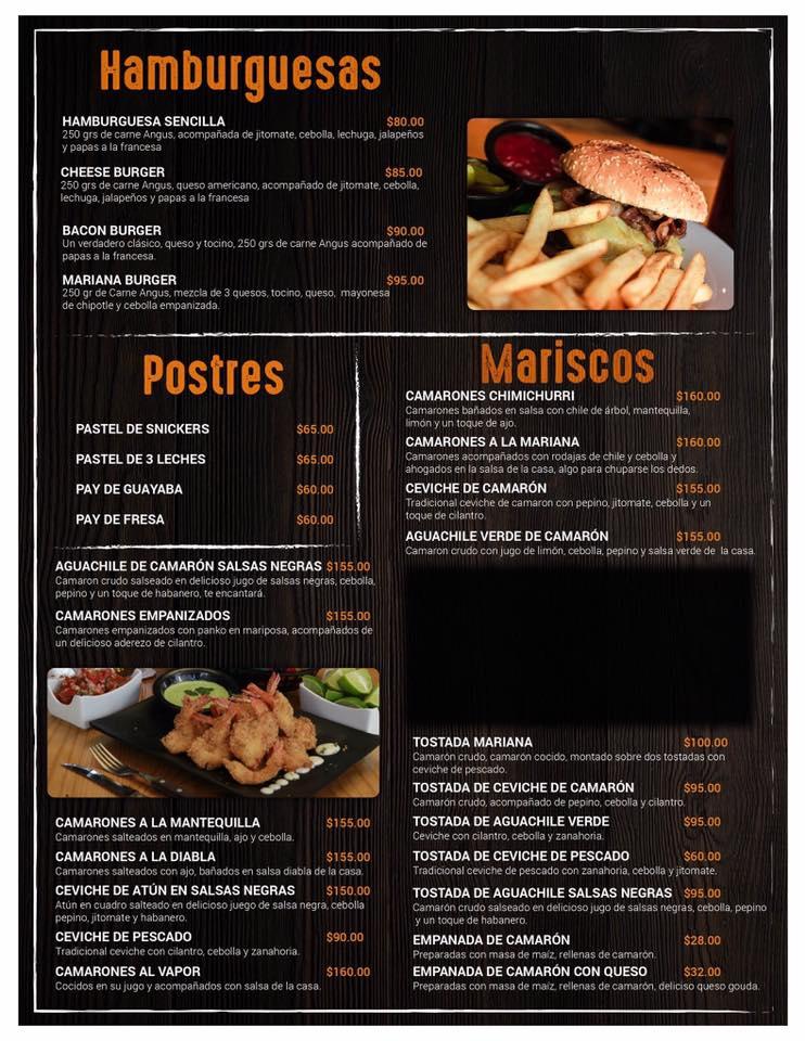 Menu at La Mariana Parrilla Premium, Tepic