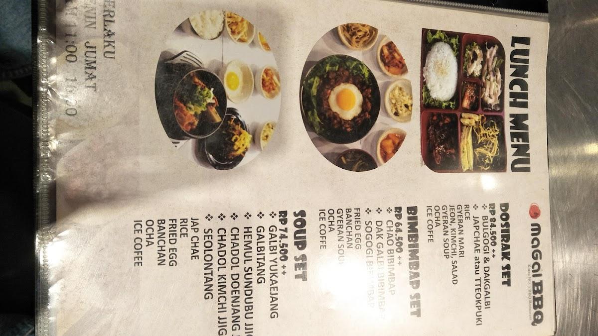 Menu at MAGAL KOREAN BBQ PEKANBARU, Pekanbaru, LIVING WORLD PEKANBARU #G-20