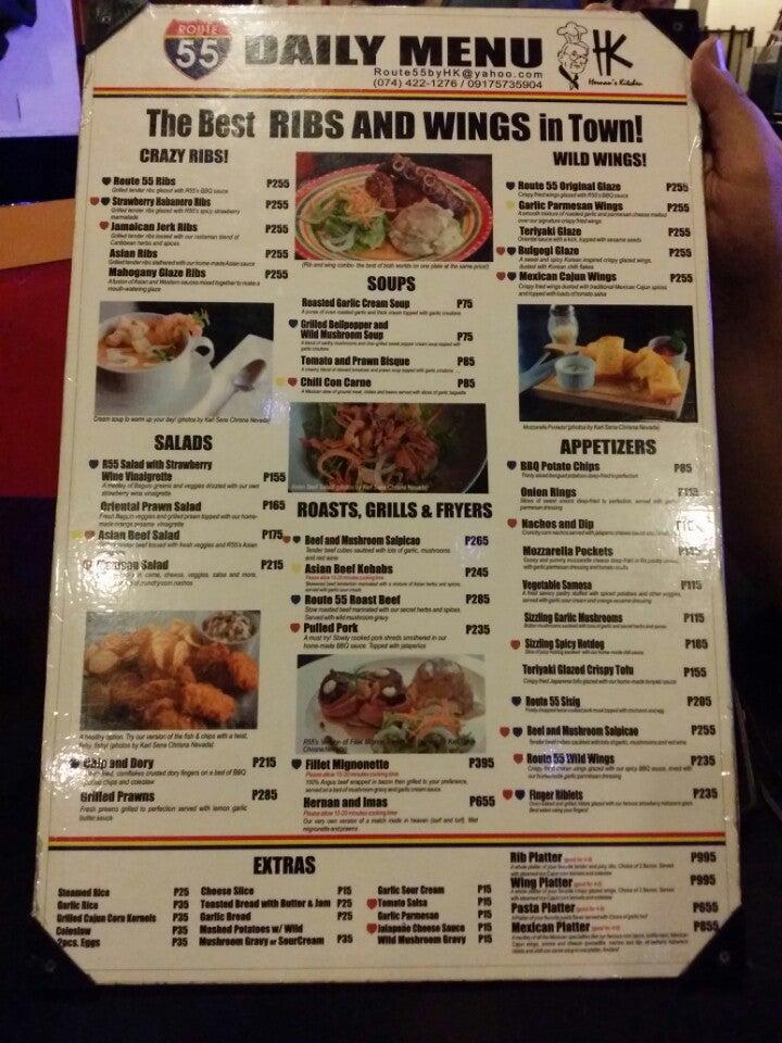 Menu at Hernan's Kitchen restaurant, Baguio