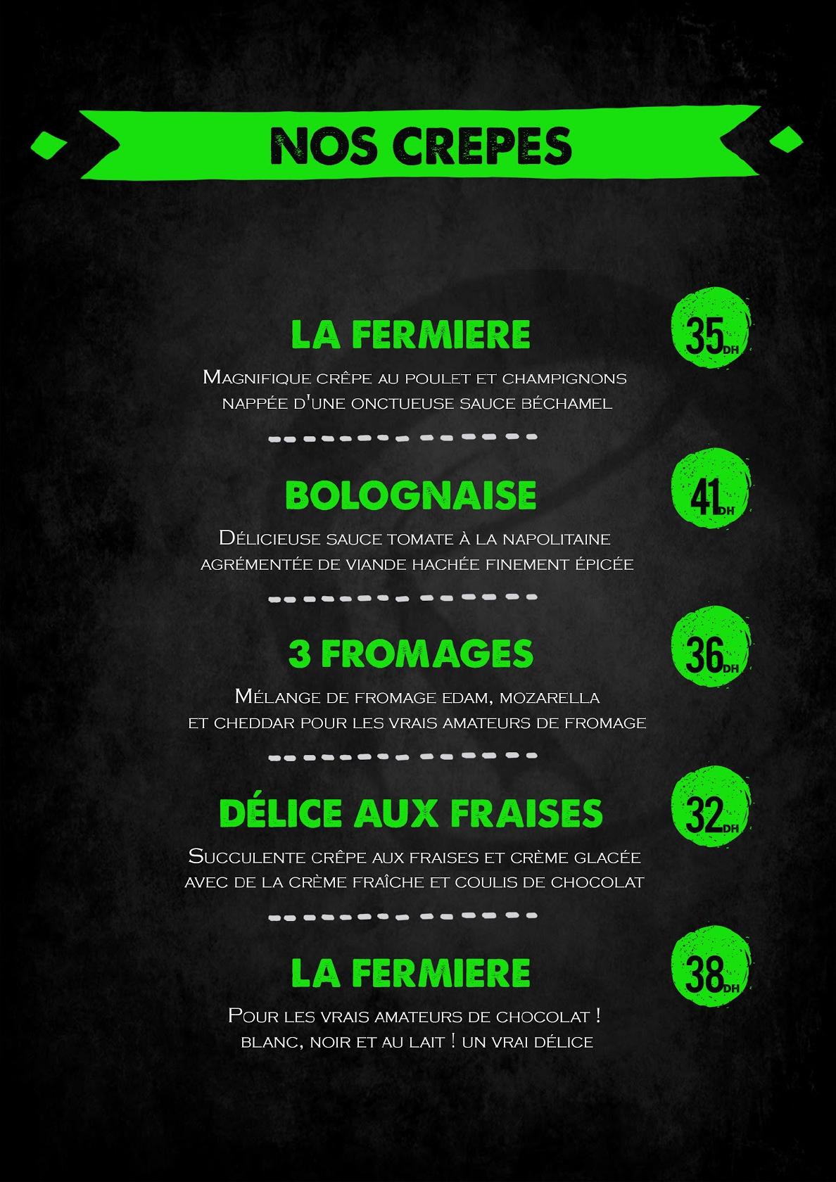Menu at Tarbouche Grill & Juice restaurant, Salé, Marina Bouregreg