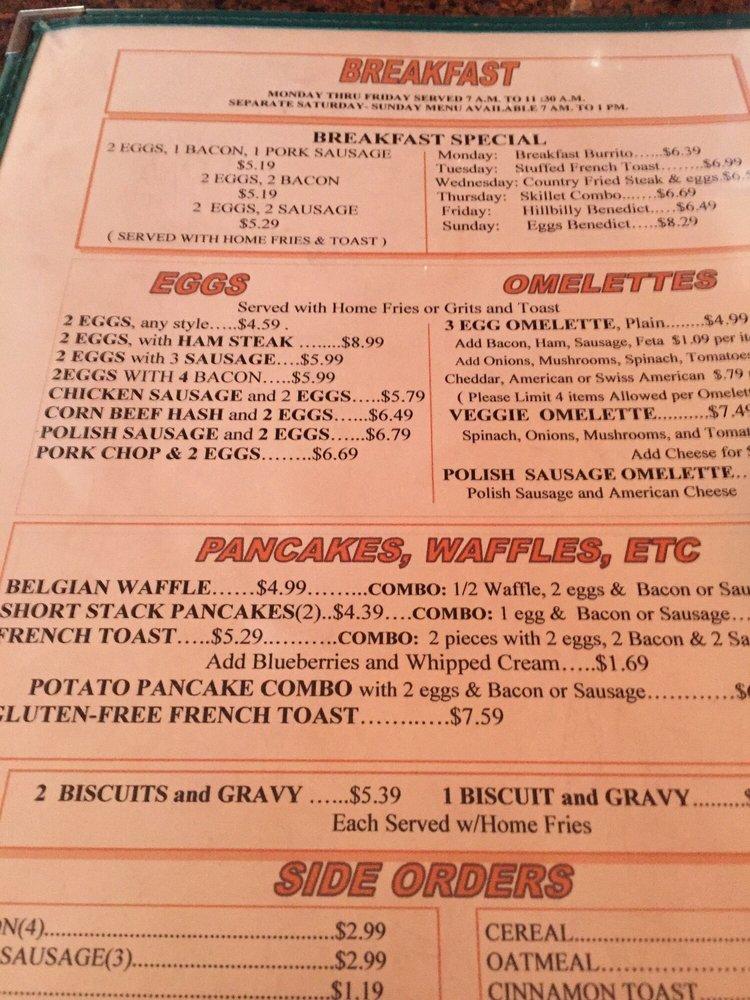 Menu at Foxy's Cafe, Treasure Island