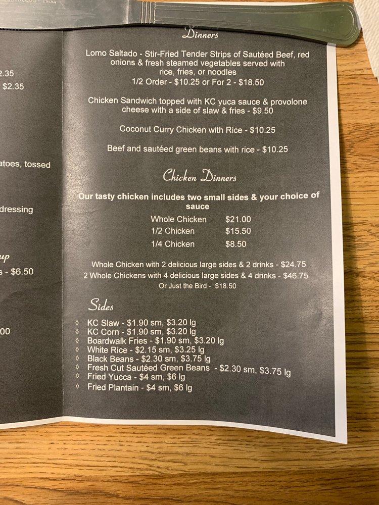 Menu at Krazy Chicken International restaurant, Kingsport