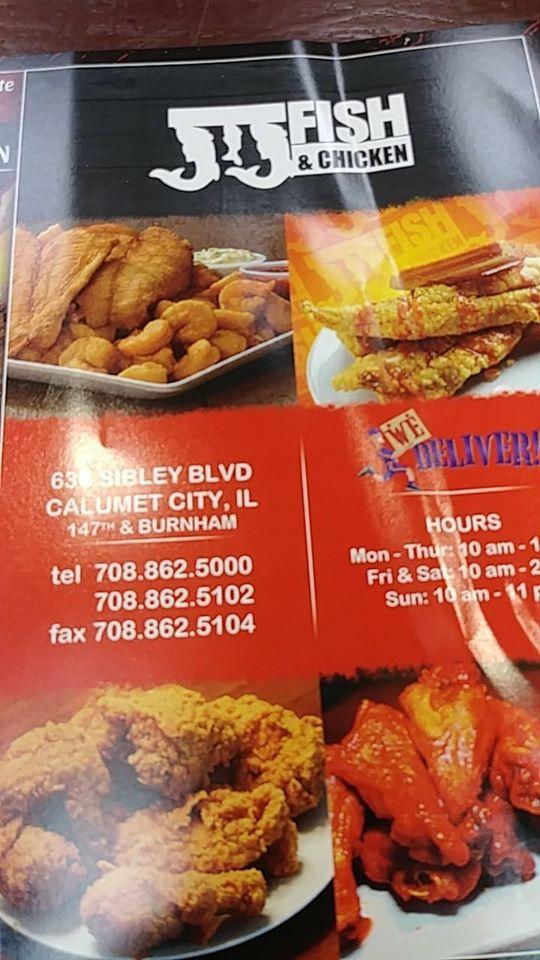 Carta del restaurante JJ Seafood Mart, Calumet, 636 Sibley Blvd