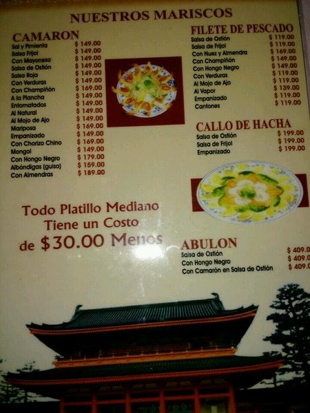 Carta del restaurante Long River, Culiacán Rosales, Calle ...
