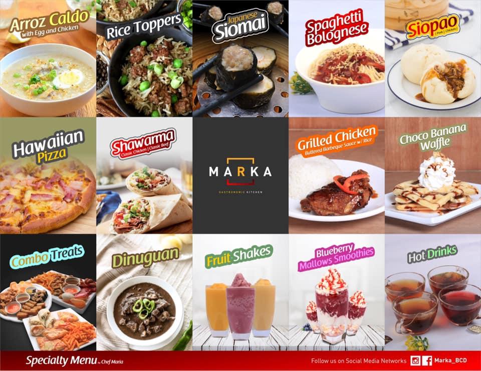 Menu at Marka_BCD restaurant, Bacolod