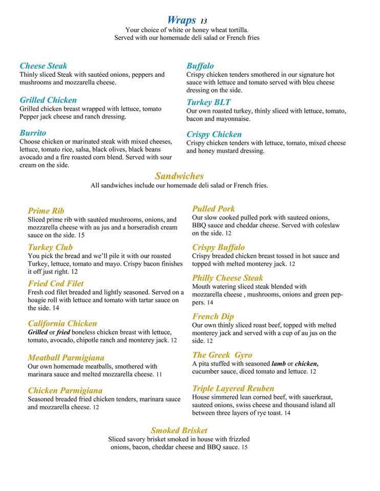 Menu at The Grill pub & bar, Matamoras