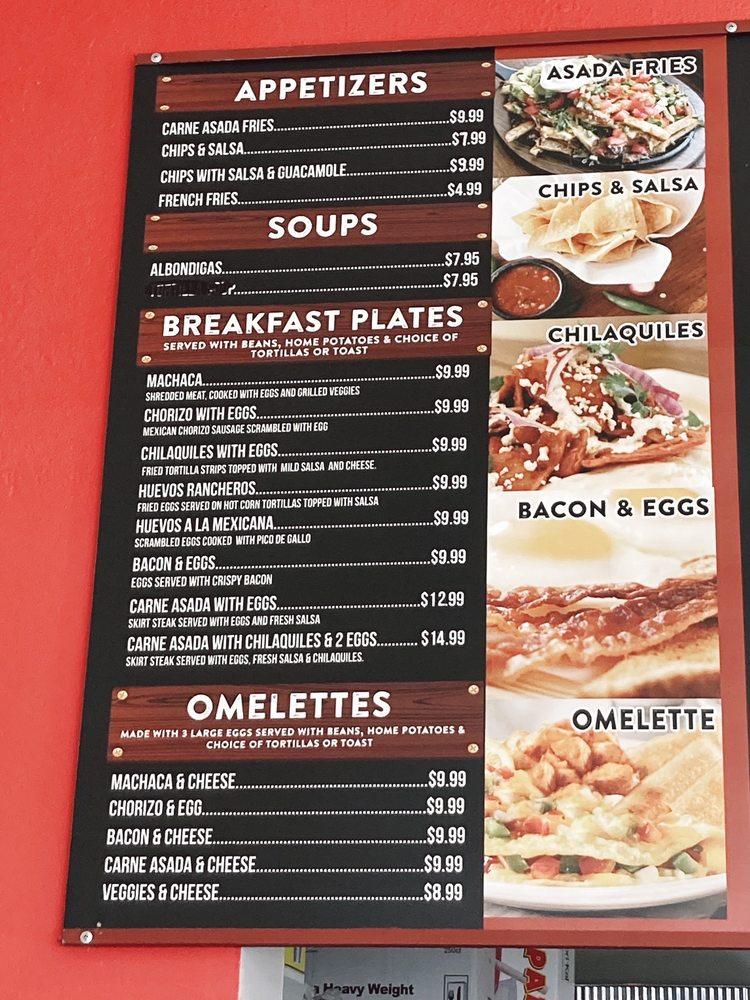 Menu at El Torito Loco restaurant, Chino